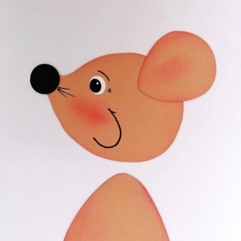 Maus im Haferstroh als Fensterbild – Basteln für den Herbst