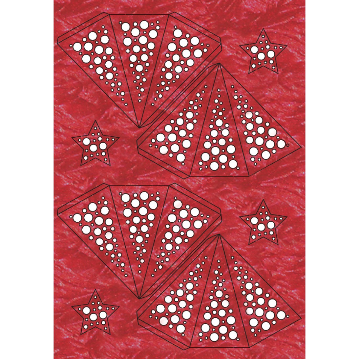 Modena-Sterne mini "Dots" weinrot