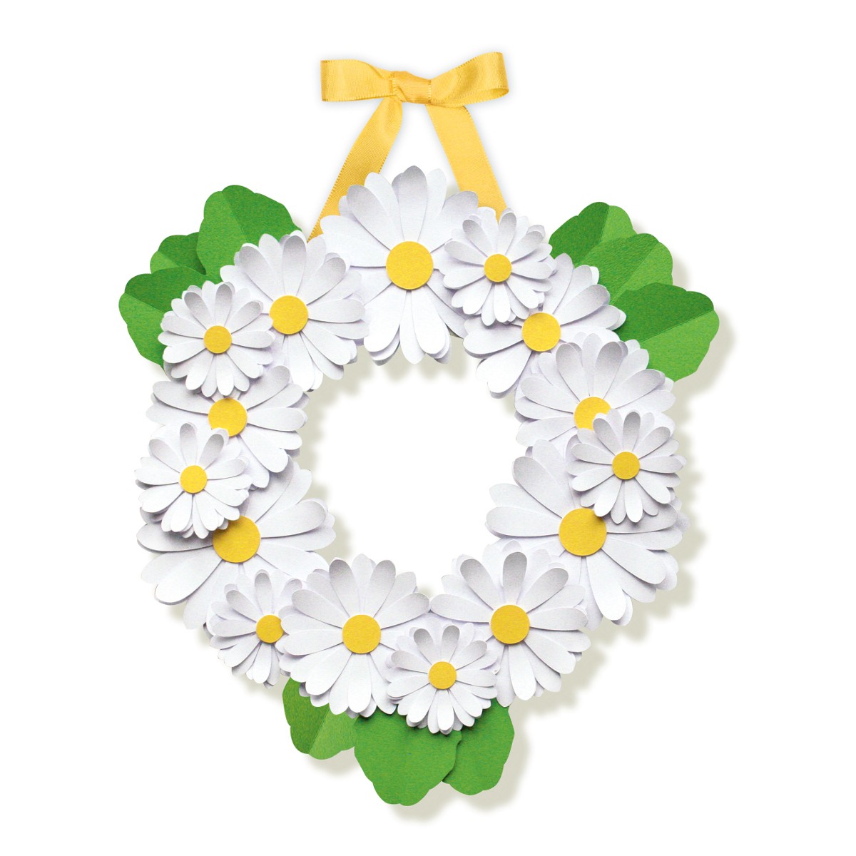 Paper Blooming Wreath "Daisies"