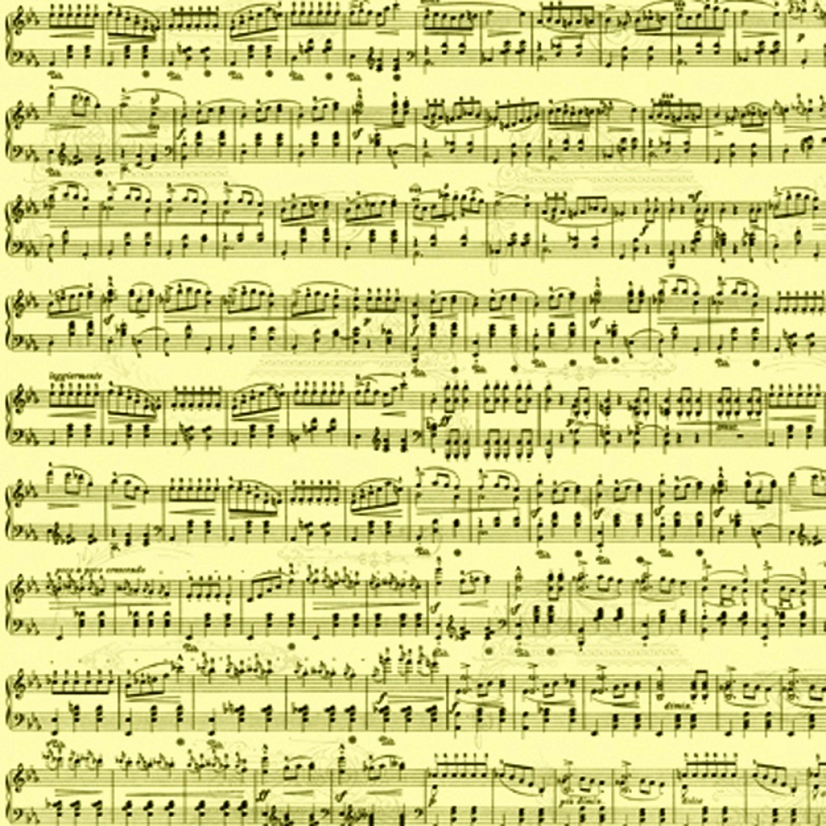 Transparentpapier "Noten" 50 x 61 cm - 10 Bogen