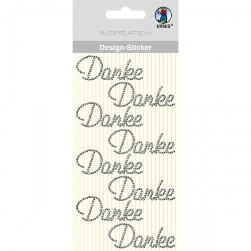 Design Sticker "Danke" silber