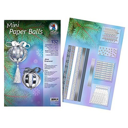 Mini Paper Balls "Silver Ornaments"